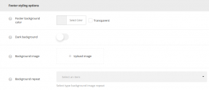 Footer Section Options – Ronneby support