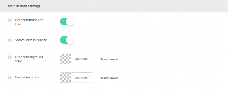 Header style 1 options – Ronneby support