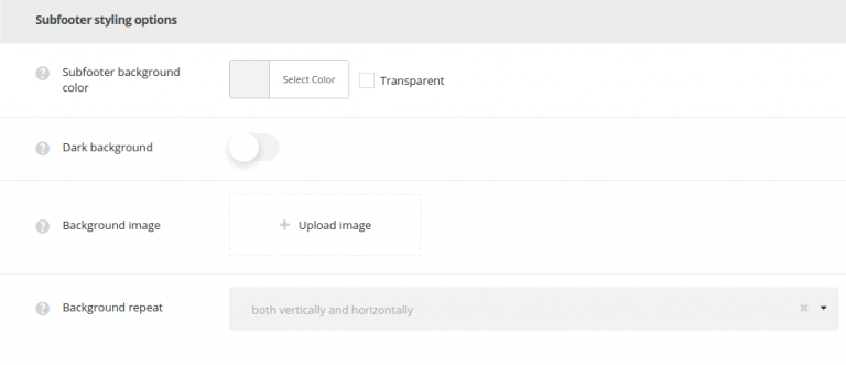 Footer Section Options – Ronneby support